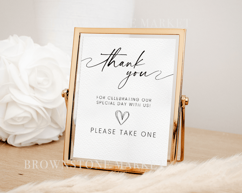 Favors Signs | Wedding Favor Sign Brownstone Market | The Brownstone Market